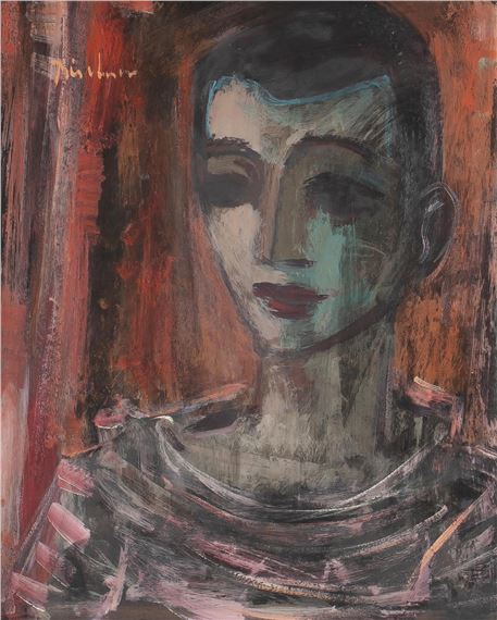 Carl Adolph Büchner | PORTRAIT IN RED | MutualArt