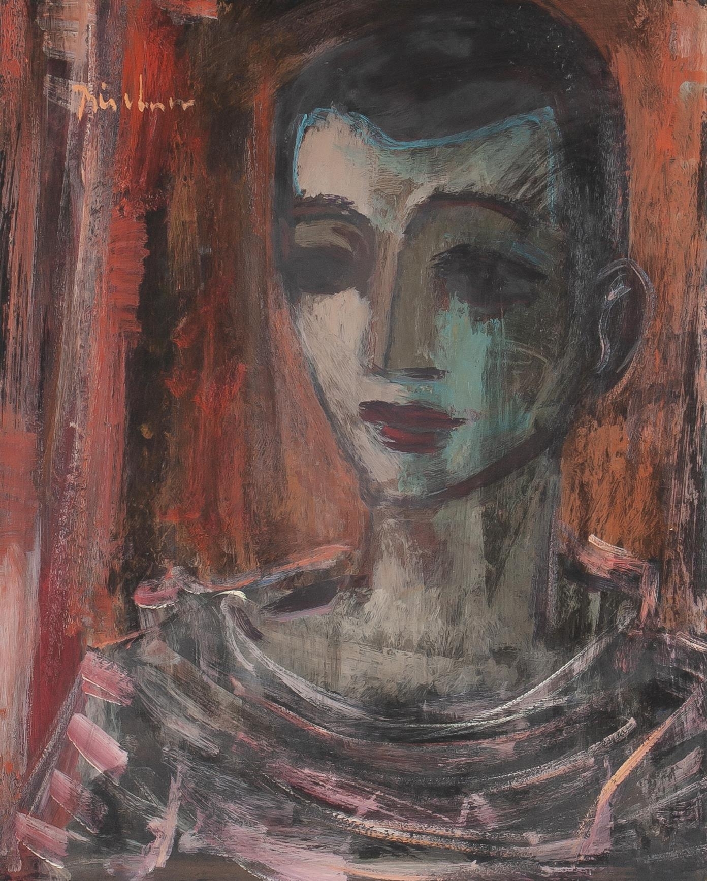 Carl Adolph Büchner | PORTRAIT IN RED | MutualArt