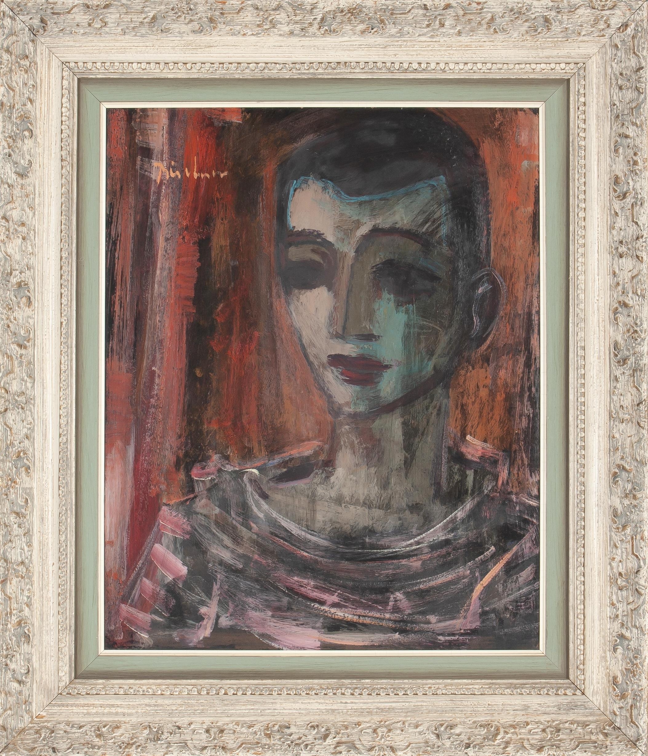 Carl Adolph Büchner | PORTRAIT IN RED | MutualArt