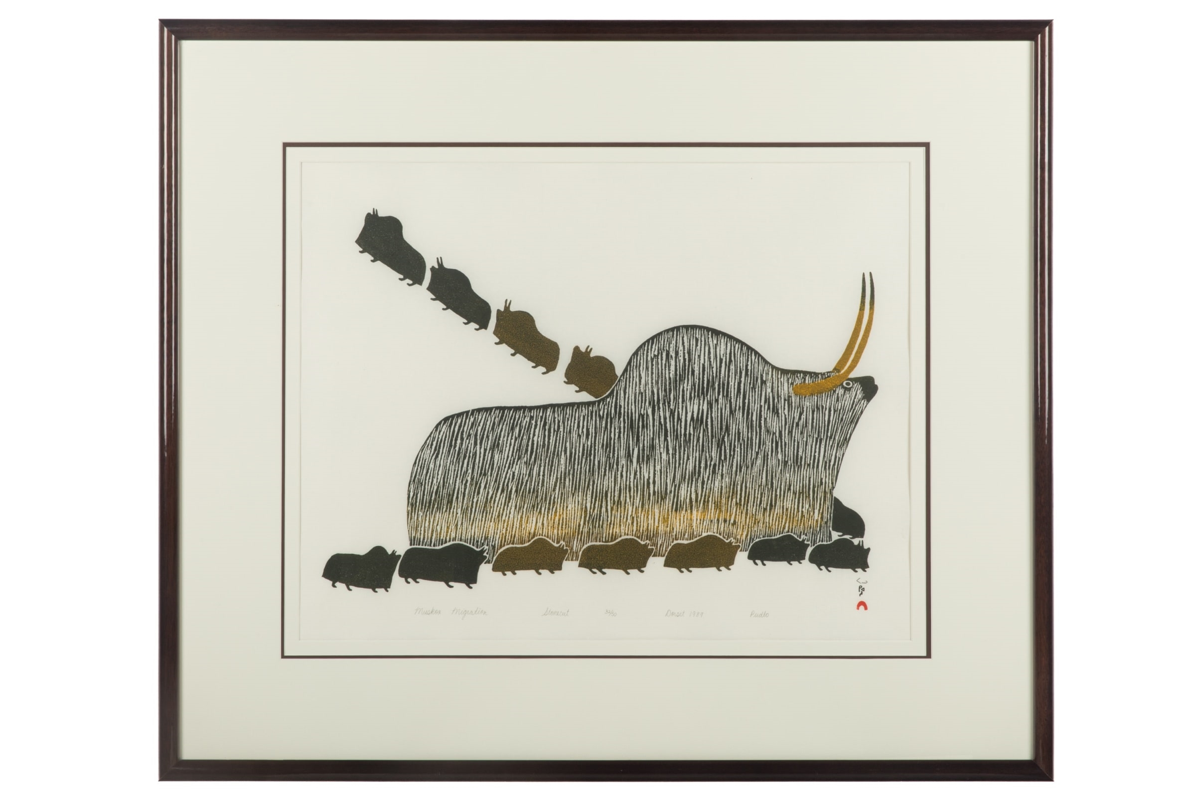 Pudlo Pudlat | Muskox Migration (1925 - 1989) | MutualArt