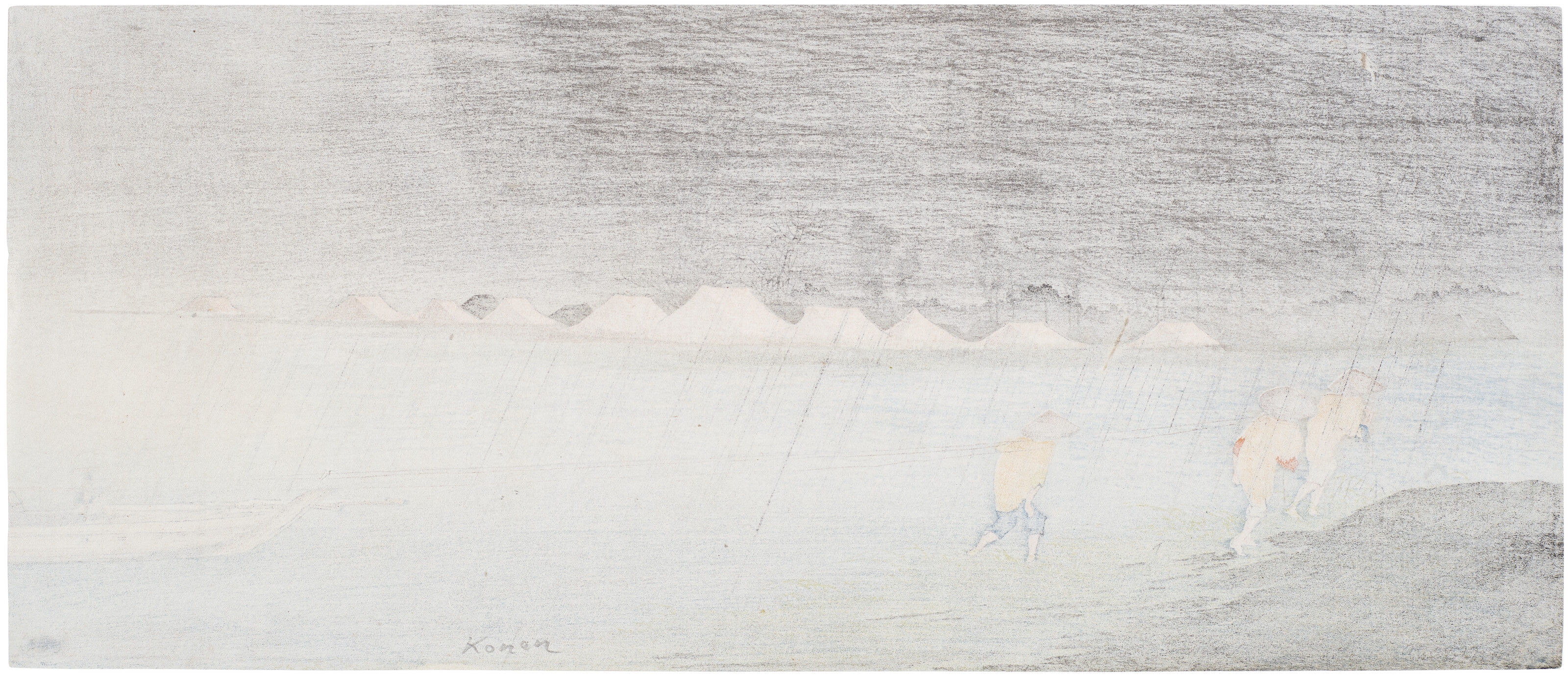 Uehara Konen | Towpath in the rain | MutualArt