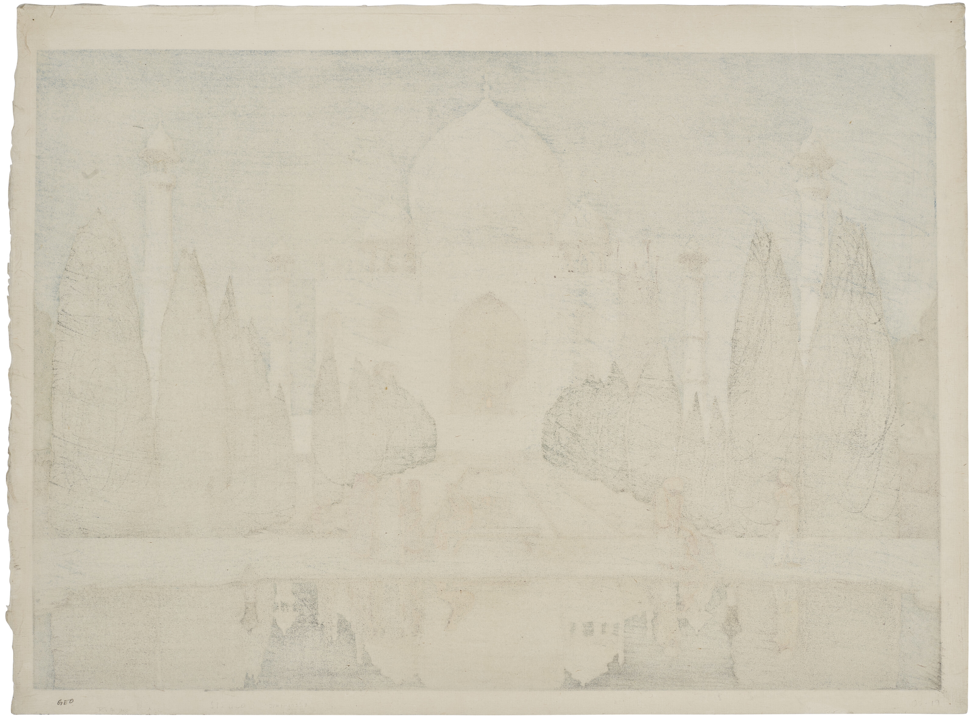 Hiroshi Yoshida | Taji Maharu no yoru, dai roku (Taj Mahal at night, no ...