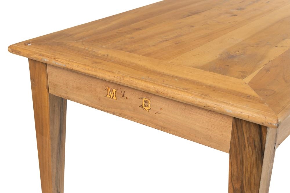 Picturesque | vintage French Farmhouse table with lovely 'M.V.Q inlaid ...