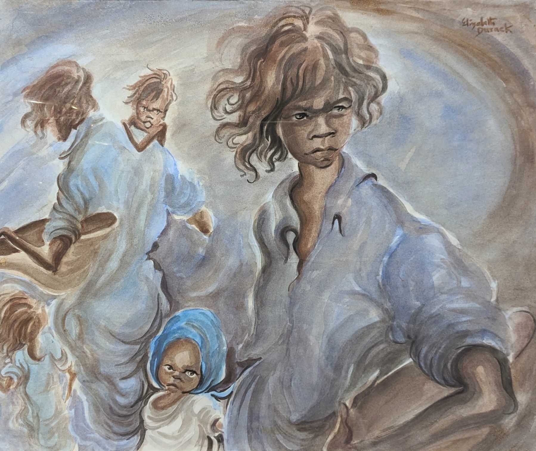 Elizabeth Durack | Girl with Coolamon | MutualArt