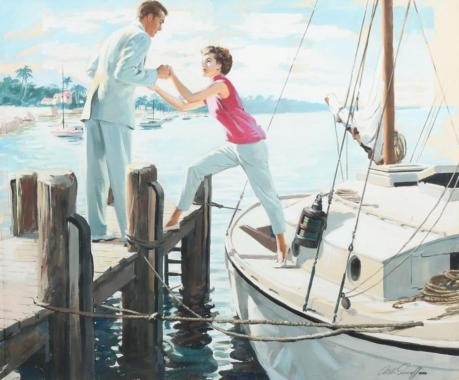 Arthur Saron Sarnoff | Pin-Up by the Lake (1960s) | MutualArt