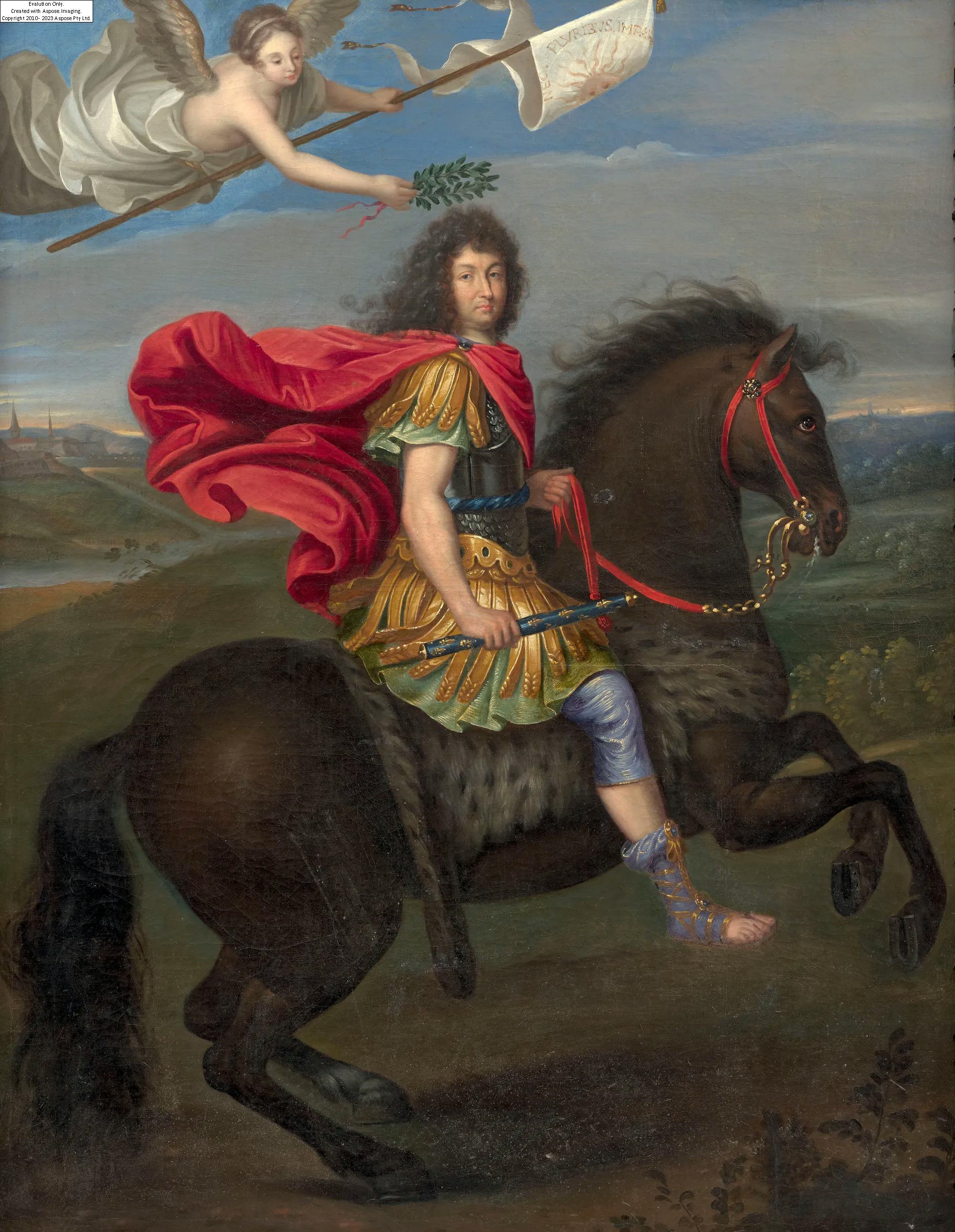 Pierre Mignard | Portrait équestre du roi Louis XIV devant Maastricht ...