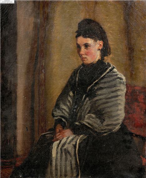 Henri Stanislas Rouart | Portrait de femme assise dans un intérieur ...