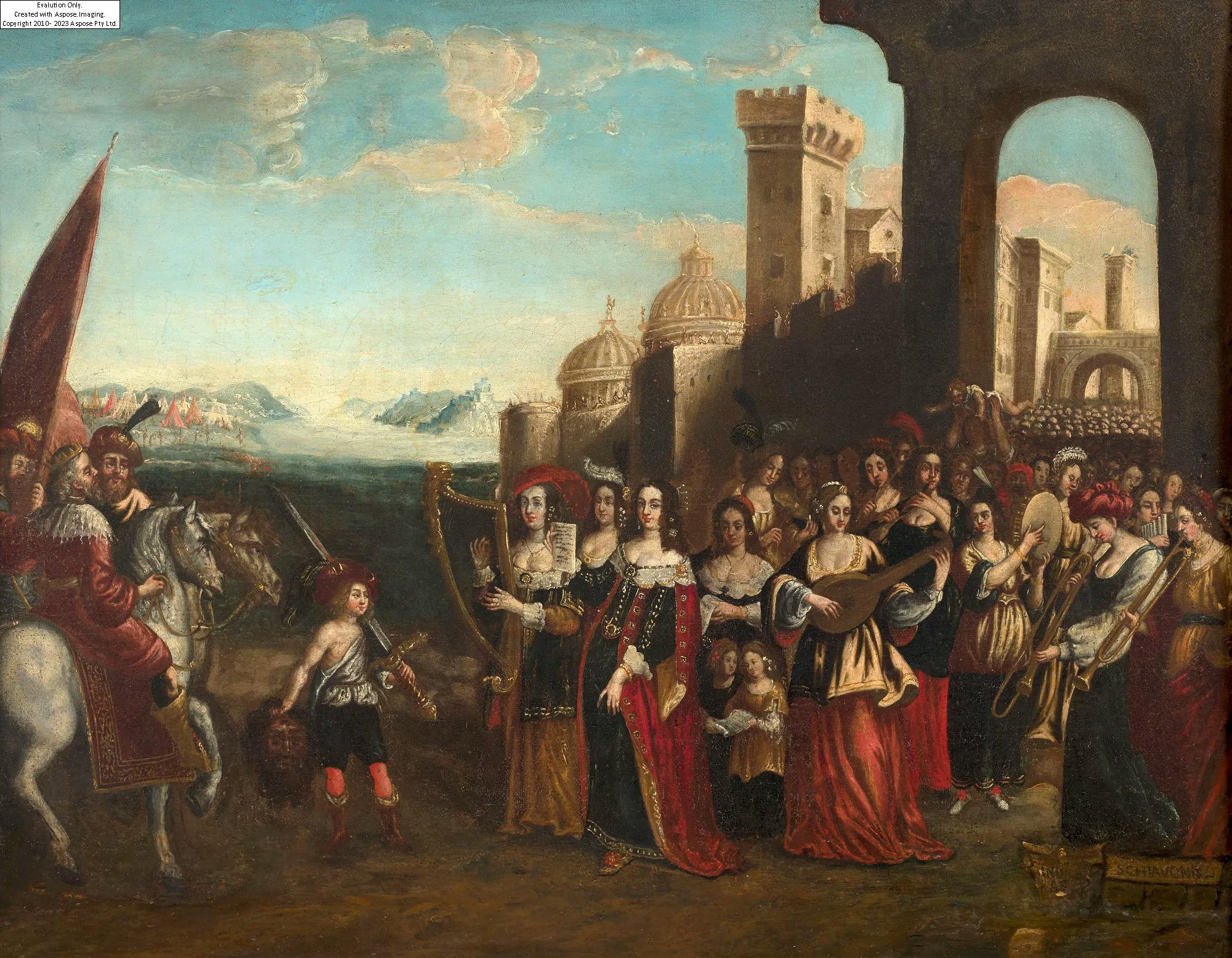 Agostino Tassi | Le triomphe de David | MutualArt