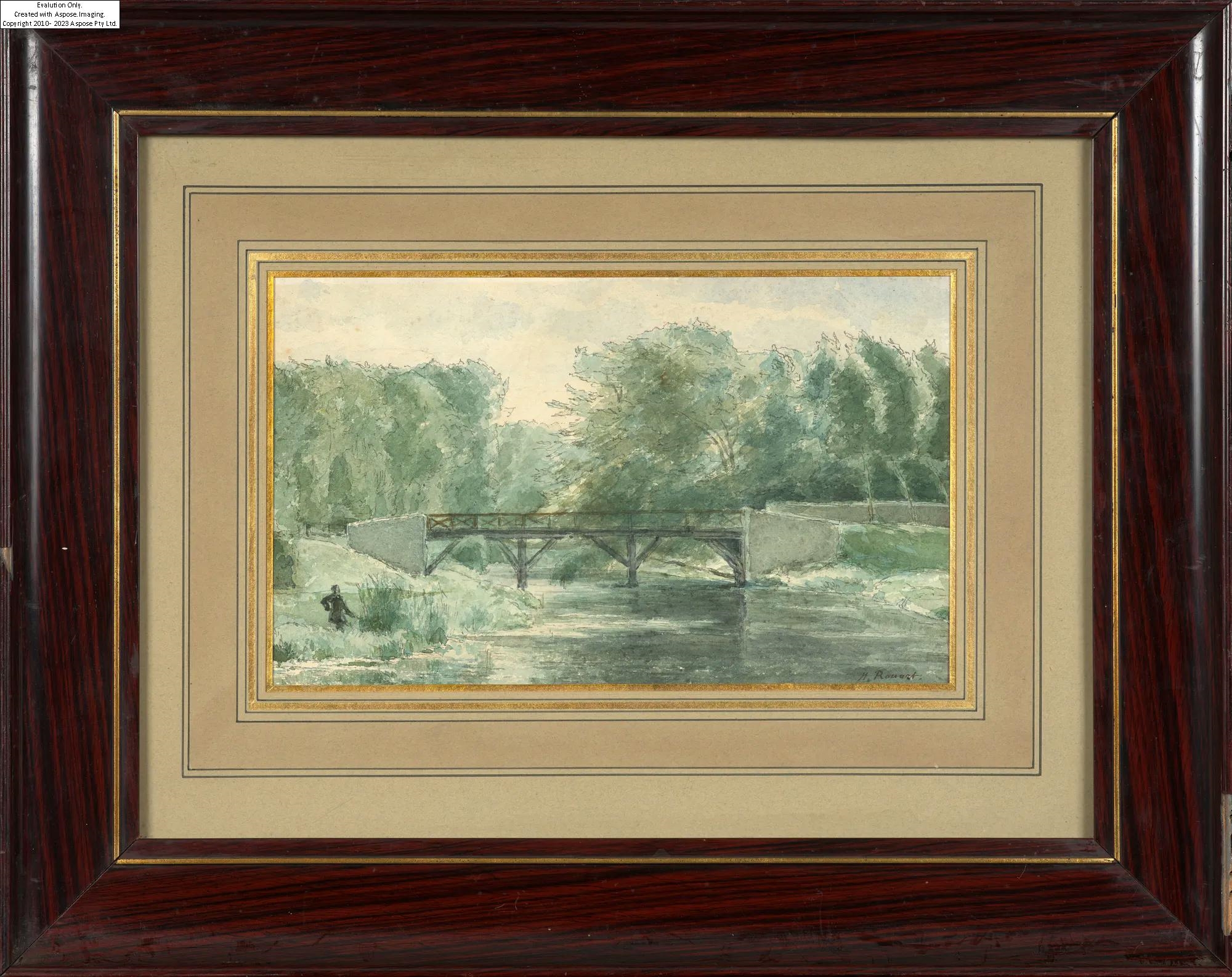 Henri Stanislas Rouart | Pont sur une rivière | MutualArt