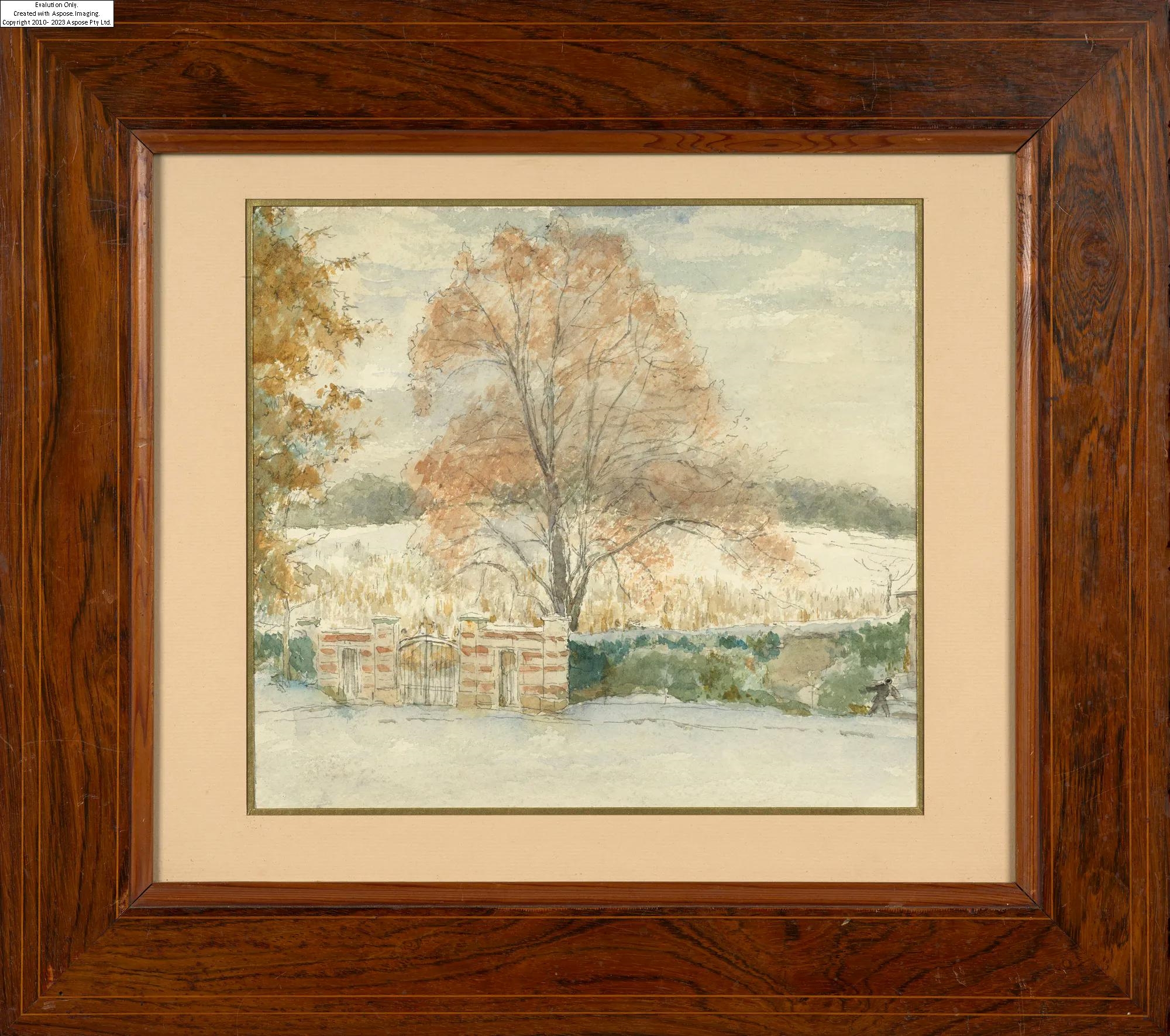 Henri Stanislas Rouart | Entrée de propriété sous la neige | MutualArt