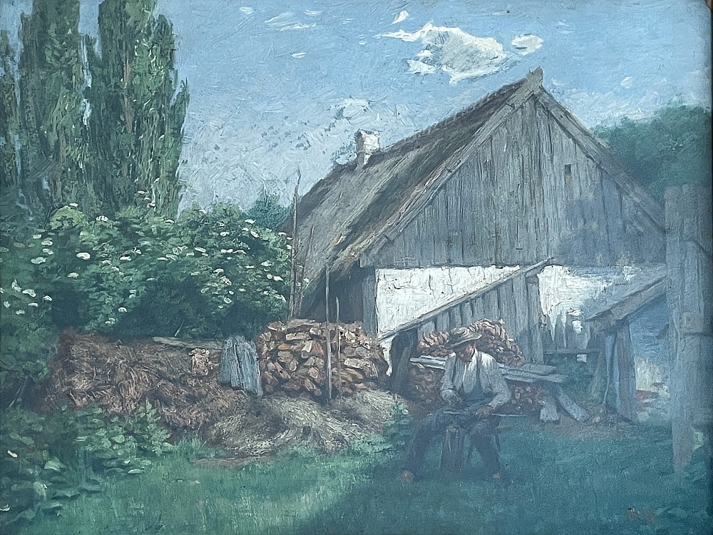 Ludvík Kuba | Na dvorku (1906) | MutualArt
