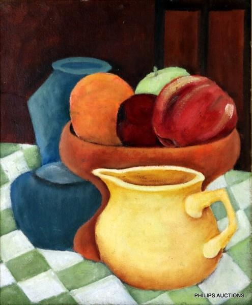 William Stephen Coleman | Jug and Fruit In Bowl Still Life | MutualArt