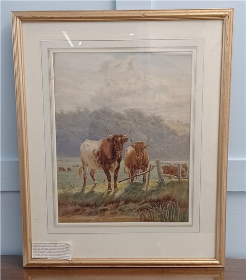James Walsham Baldock | watering cattle (1886) | MutualArt