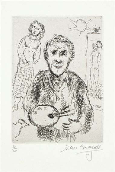 Marc Chagall | L’Artiste et son modèle (Artist and Model (1979) | MutualArt