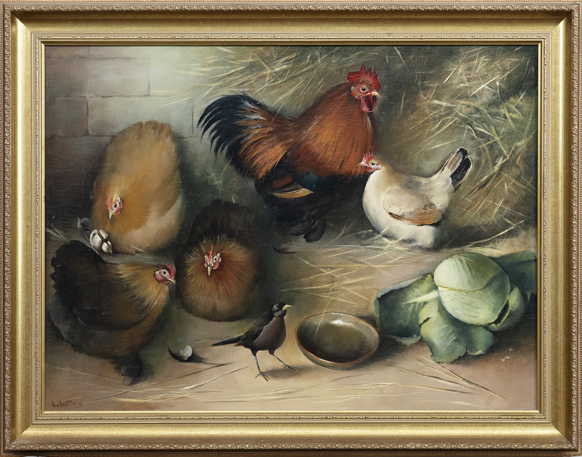 Edward Hasell Mccosh | CHICKENS AND LETTUCE (1991) | MutualArt
