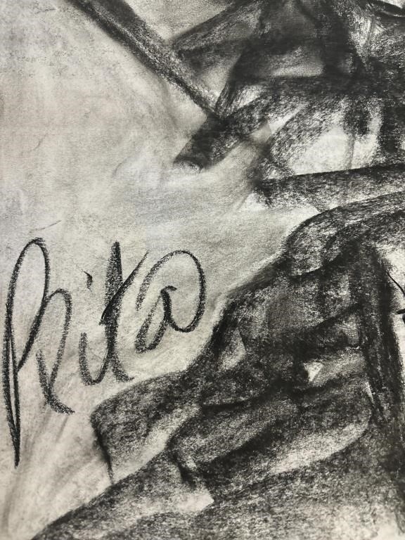 Rita Hoffman Shulak | Rita Shulak charcoal nude drawing | MutualArt