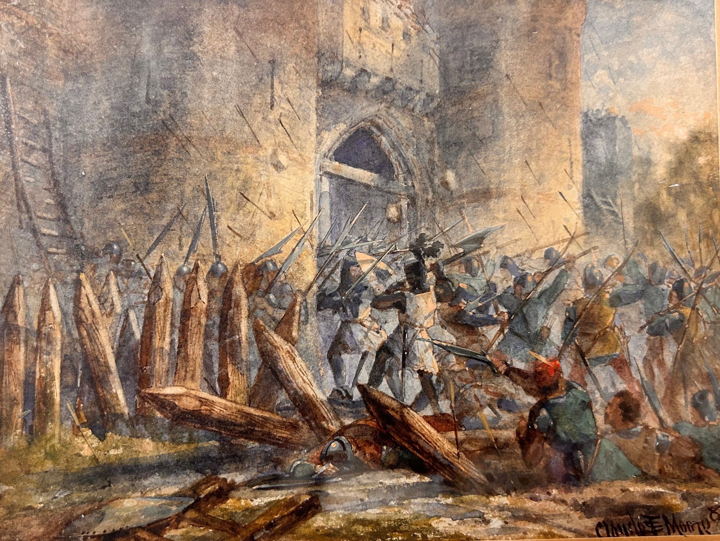 Claude Thomas Stanfield Moore | seige on Nottingham Castle (1853 ...