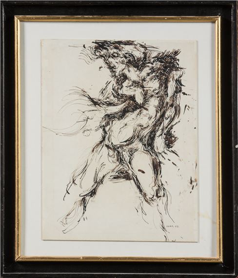 Jean-noël Imar | Jean-Noël IMAR (1943-2023). Etude de nu, 1969. Plume ...