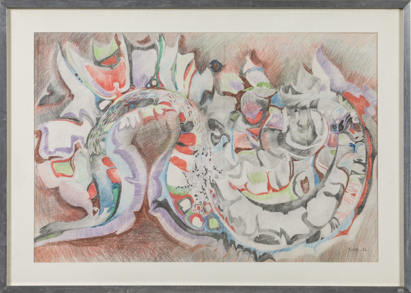 Jean-noël Imar | Jean-Noël IMAR (1943-2023). Formes colorées, 1976 ...