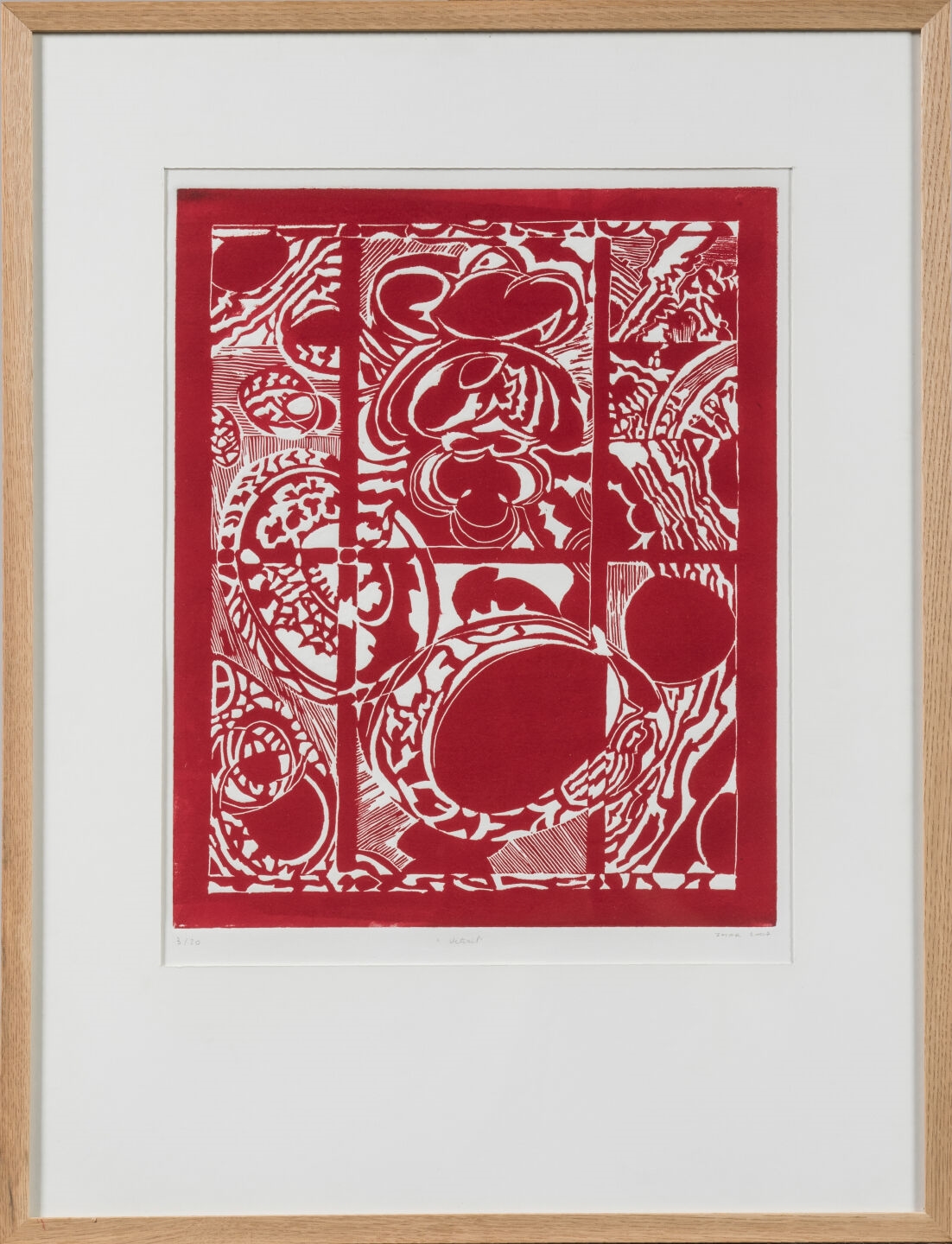 Jean-noël Imar | Jean-Noël IMAR (1943-2023). Vitrail, version rouge ...