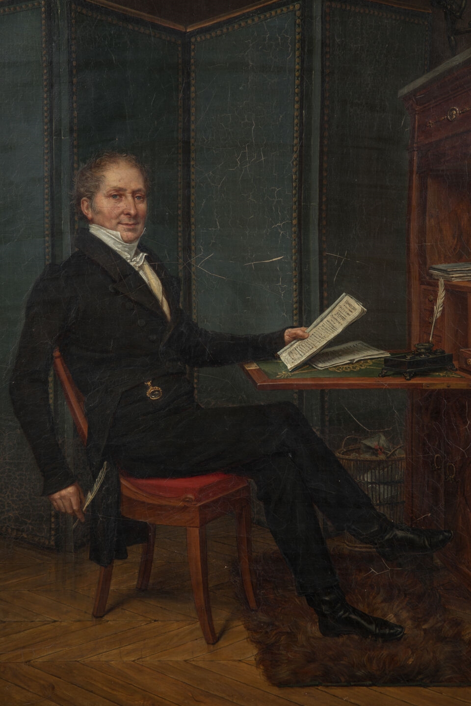 Louis-Charles-Auguste Couder | Portrait de Monsieur Delaunay dans son ...