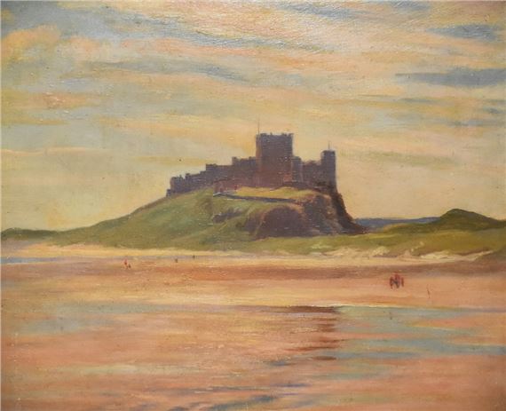 William Hartley Waddington | 'Bamburgh Castle' | MutualArt