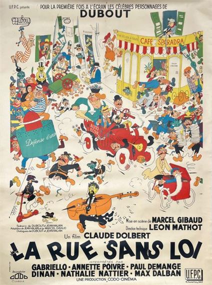 Albert Dubout | LA RUE SANS LOI Claude Dolbert. 1950. - Lot 103 (1950 ...