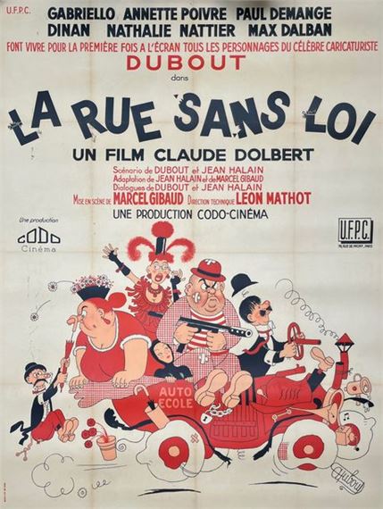 Albert Dubout | LA RUE SANS LOI Claude Dolbert. 1950. - Lot 104 (1950 ...