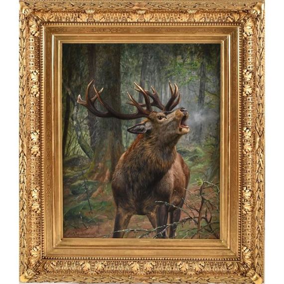 Carl Zimmermann | The stag bellowing | MutualArt