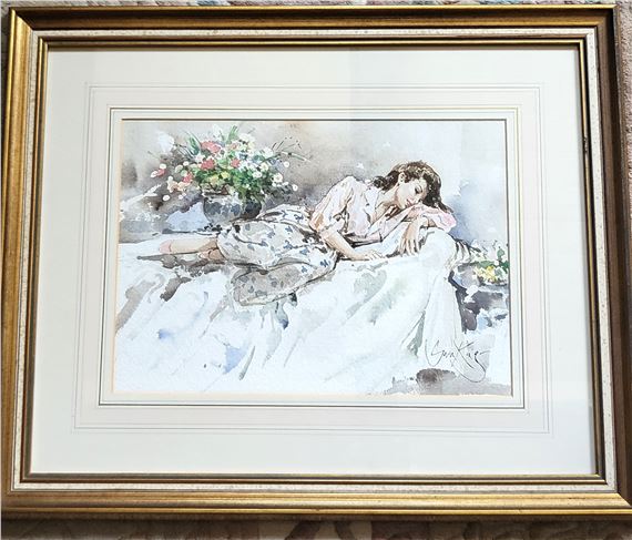 Gordon King | Gordon King original reclining lady | MutualArt