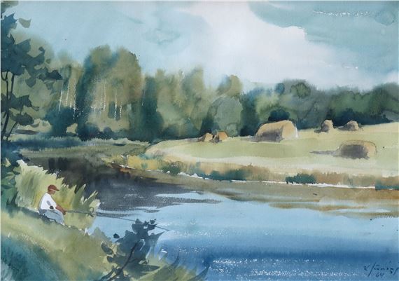 Karlis Sūnins | Pie Salacas 1964 (1964) | MutualArt