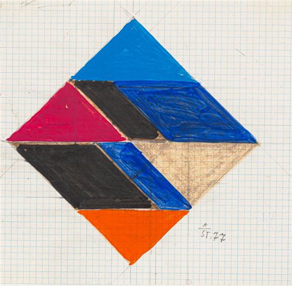 Anton Stankowski | Composition with lines and squares, 1984. (1906 ...