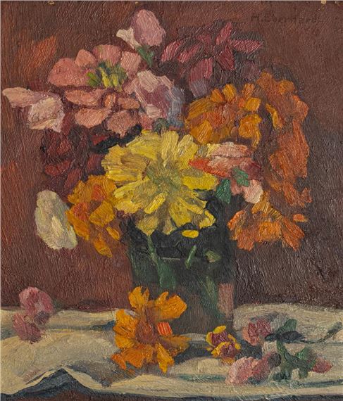 Heinrich Eberhard | Flower still life. (1884) | MutualArt