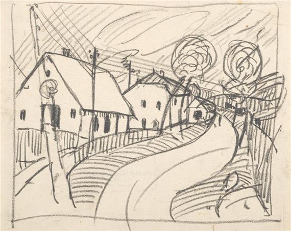 Hermann Stenner | Village road, 1912. (1891) | MutualArt