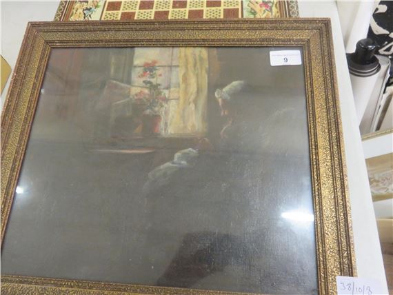 David Comba Adamson | Interior Scene with seated figure | MutualArt