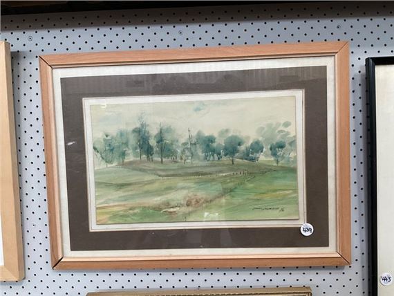 David Hopkins | DAVID HOPKINS WATERCOLOUR - RAIN MIST OVER LONGLEY ...