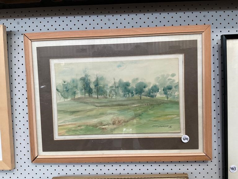 David Hopkins | DAVID HOPKINS WATERCOLOUR - RAIN MIST OVER LONGLEY ...