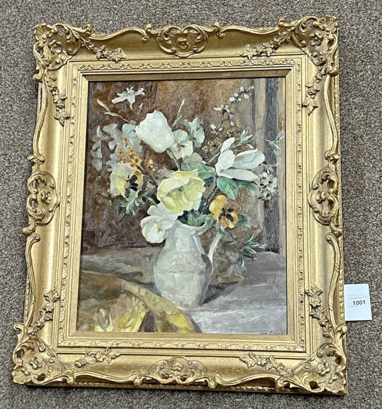 Colin Cairns Clinton Campbell | still life flowers in vase signed ...