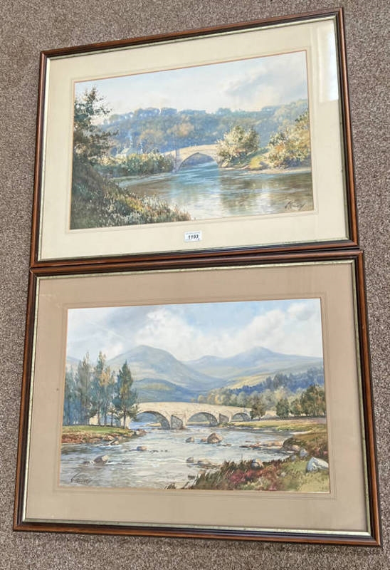 George Trevor | George trevor: 2 framed watercolours of highland scenes ...