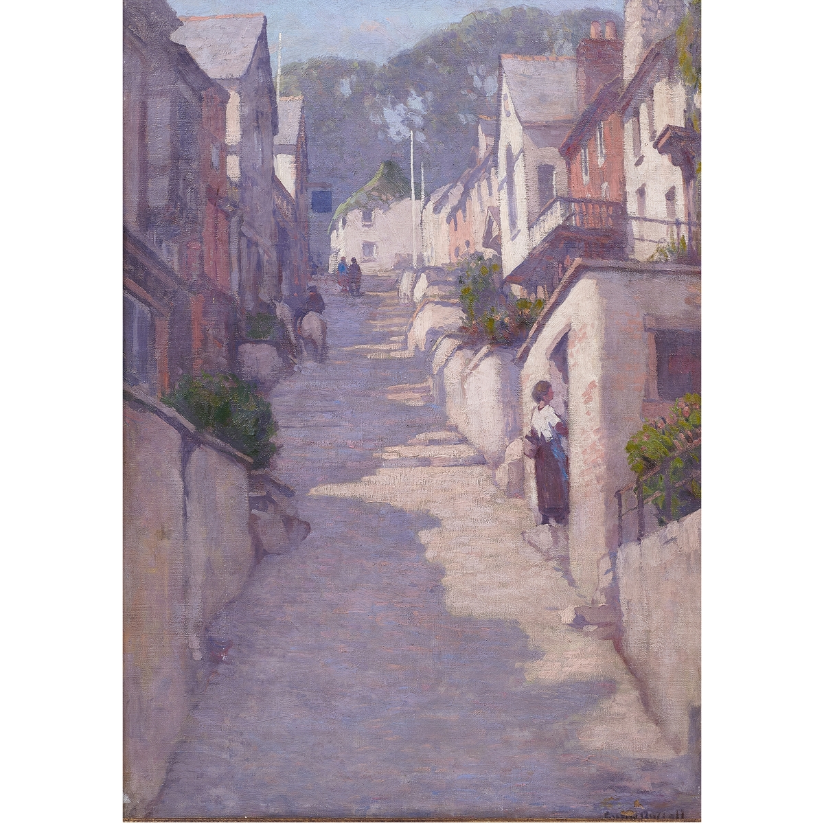 Gyrth Russell | Village Street Scene | MutualArt