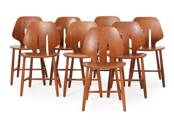 Ejvind A. Johansson | A set of eight oak chairs (1957) | MutualArt