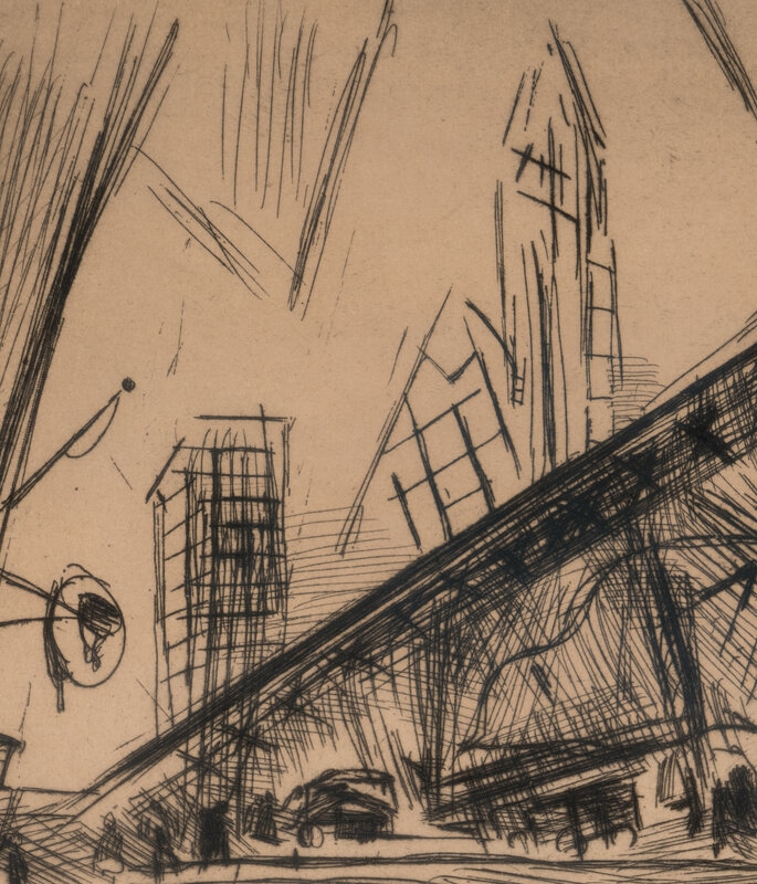 John Marin | John Marin (American, 1870-1953) Downtown, The El (from ...