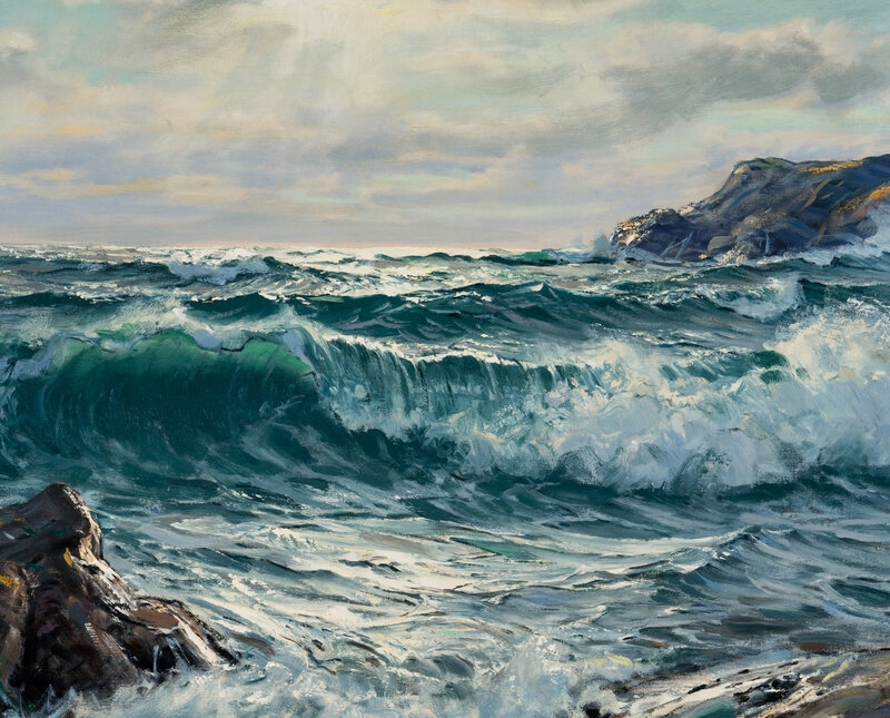 Charles Vickery | Charles Vickery (American, 1913-1998) Crashing Waves ...