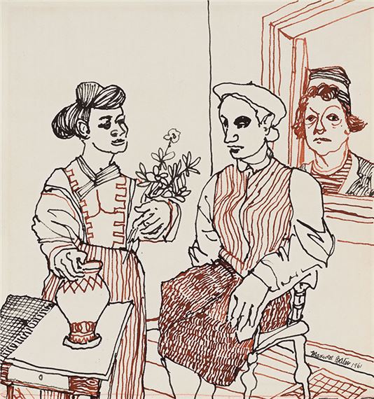 Maxwell Bennett Bates | Conversation (1961) | MutualArt