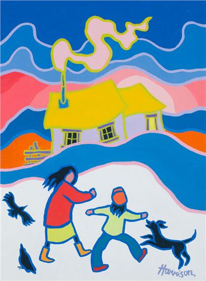 Ted Harrison | The Cottage (1983) | MutualArt