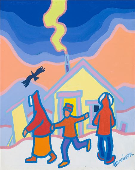 Ted Harrison | The Cabin (1984) | MutualArt