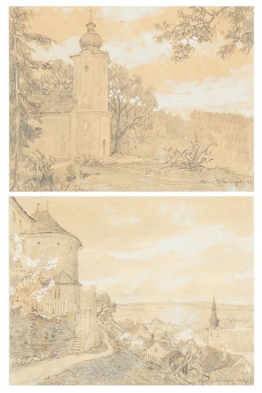 Hans Gotzinger | (Wien 1867-1941) Zwei Landschaften (1927) | MutualArt