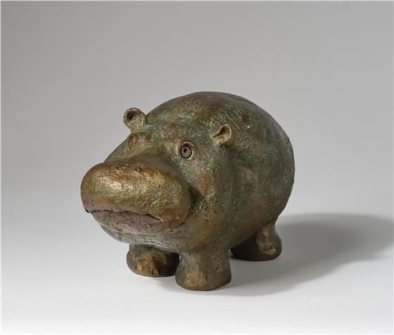 Gottfried Kumpf | Hippo, 1986, braune und grüne Patina, signiert Kumpf ...