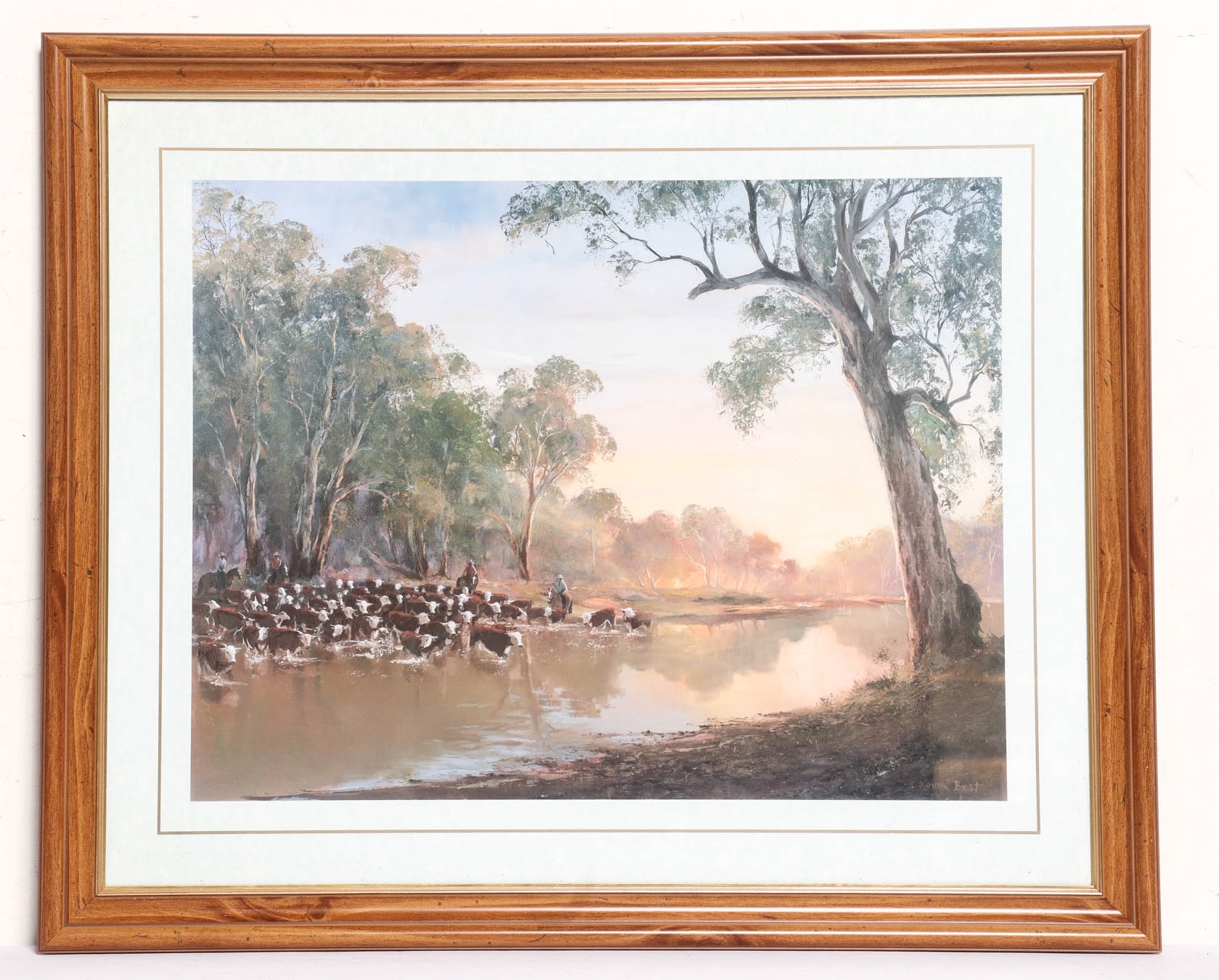 Kevin John Best | landscape with cattle | MutualArt