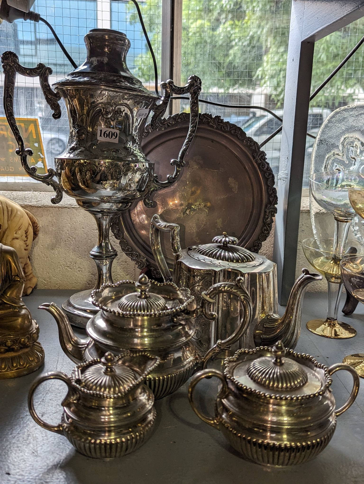 Sheffield | EARLY SHEFFIELD PLATE LIDDED CUP AND SILVERPLATE | MutualArt